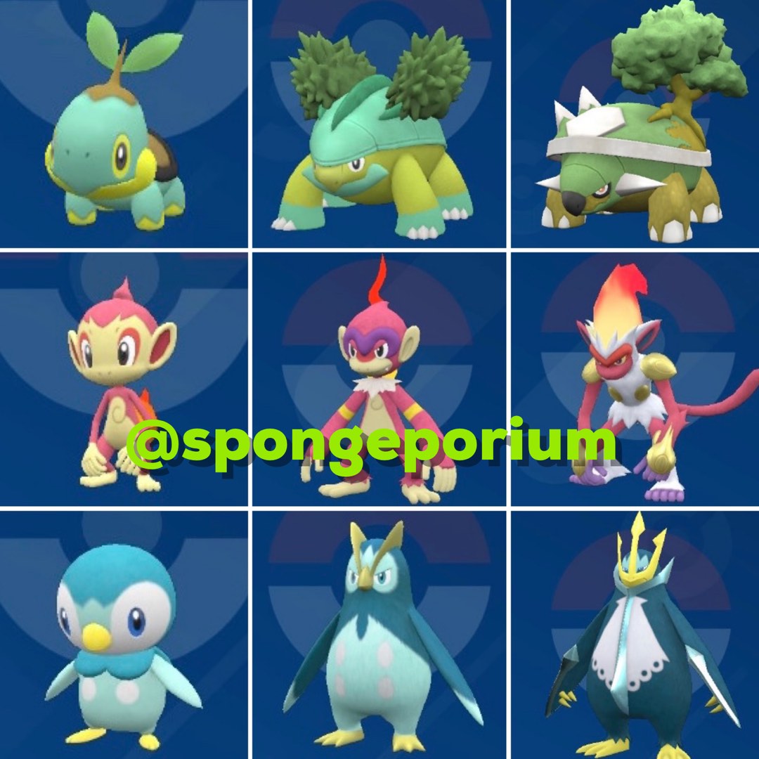 Shiny Sinnoh Starters (Pokemon Scarlet & Violet) (Nintendo Switch ...
