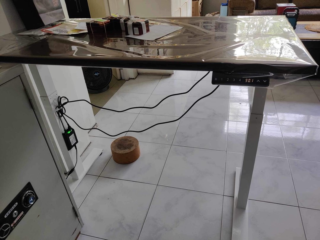 Single Motor Ergonomic Sit/Stand Office Desk 120cm x 60cm, Furniture ...