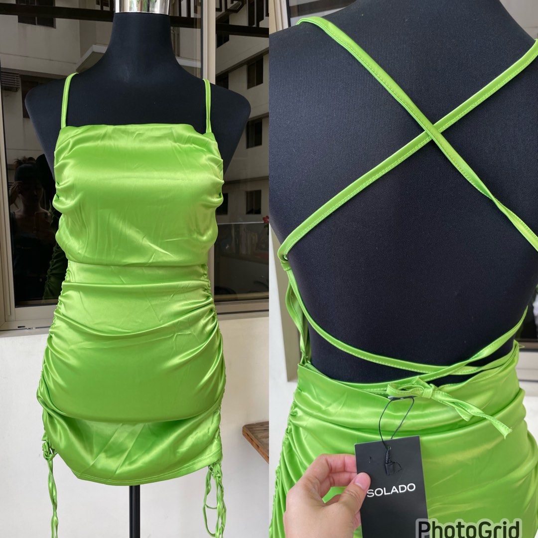 Sexy smocked neon dress - Solado brand, Women's Fashion, Dresses & Sets ...