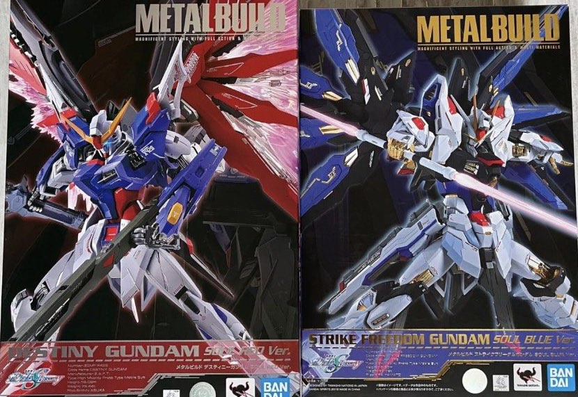 Soul red destiny Gundam + soul blue strike freedom + wing of light ...