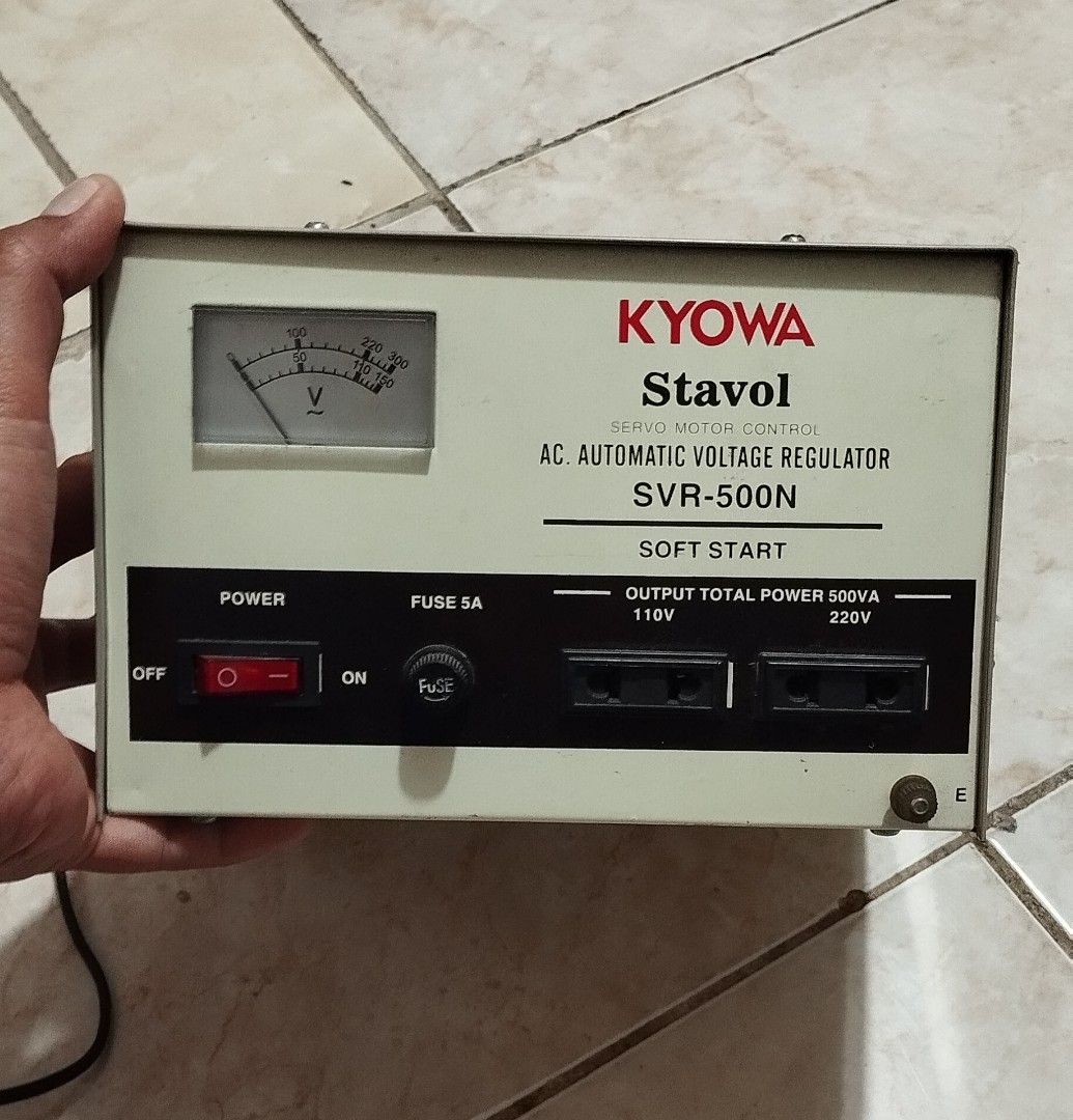 (Preloved) Stabilizer Kyowa Stavol 500VA, Elektronik, Lainnya di Carousell