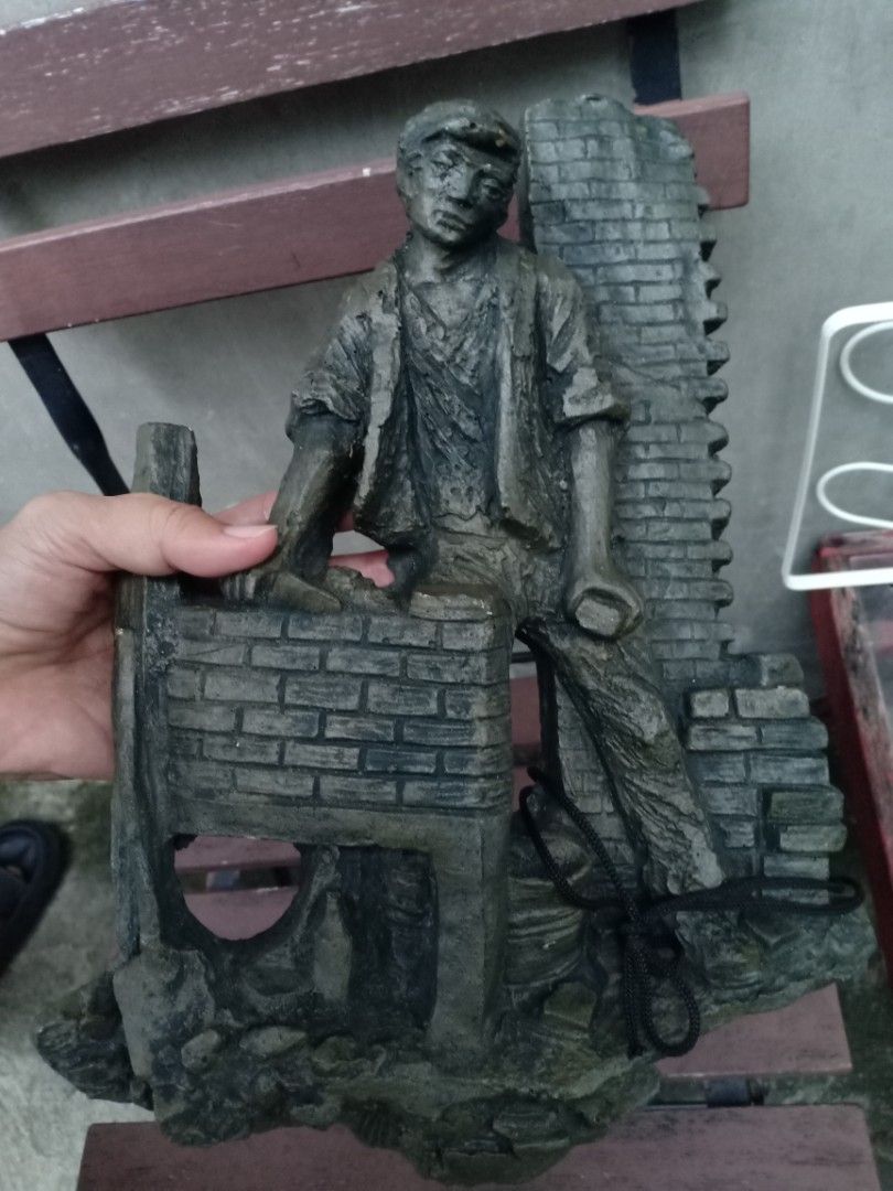 Stone Concrete Art Sculpture Bricklayer Worker, Hobbies & Toys ...