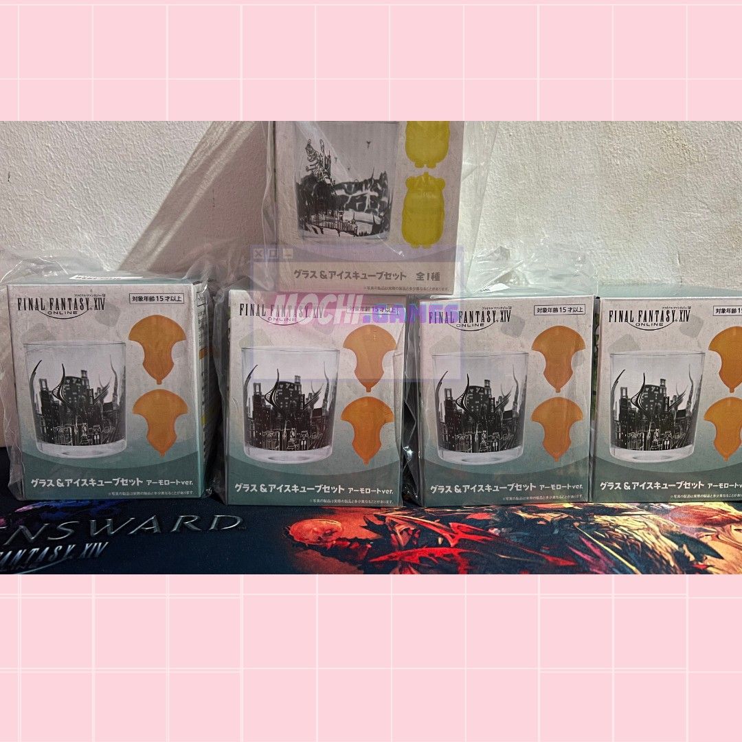 Taito Official Amaurot Glass Cup and Azem Crystal Final Fantasy XIV ...