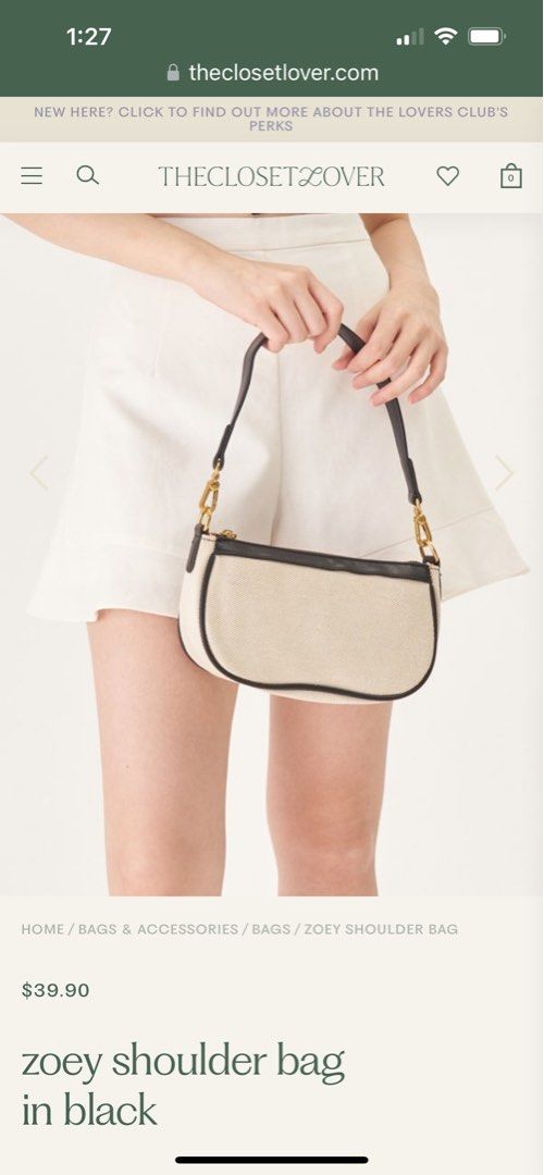 TCL - The Closet Lover zoey shoulder bag in black, Women's Fashion ...