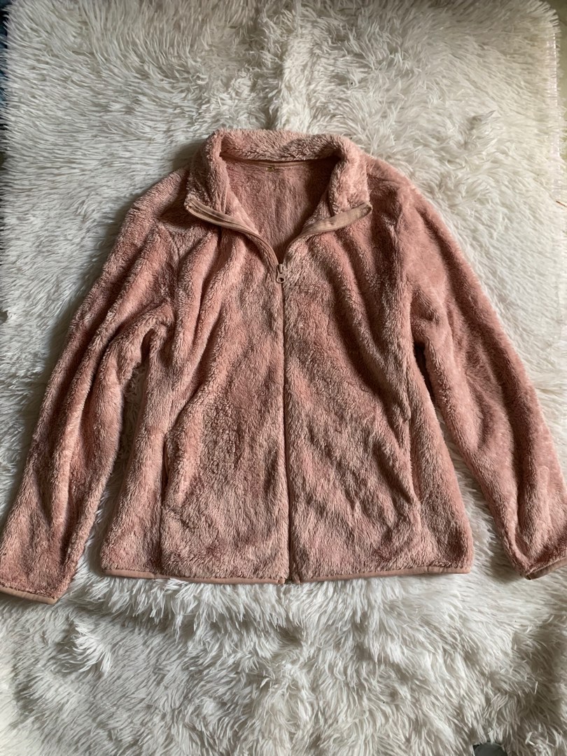 Teddy Bear Fleece Jacket like Uniqlo, Women's Fashion, Coats, Jackets ...
