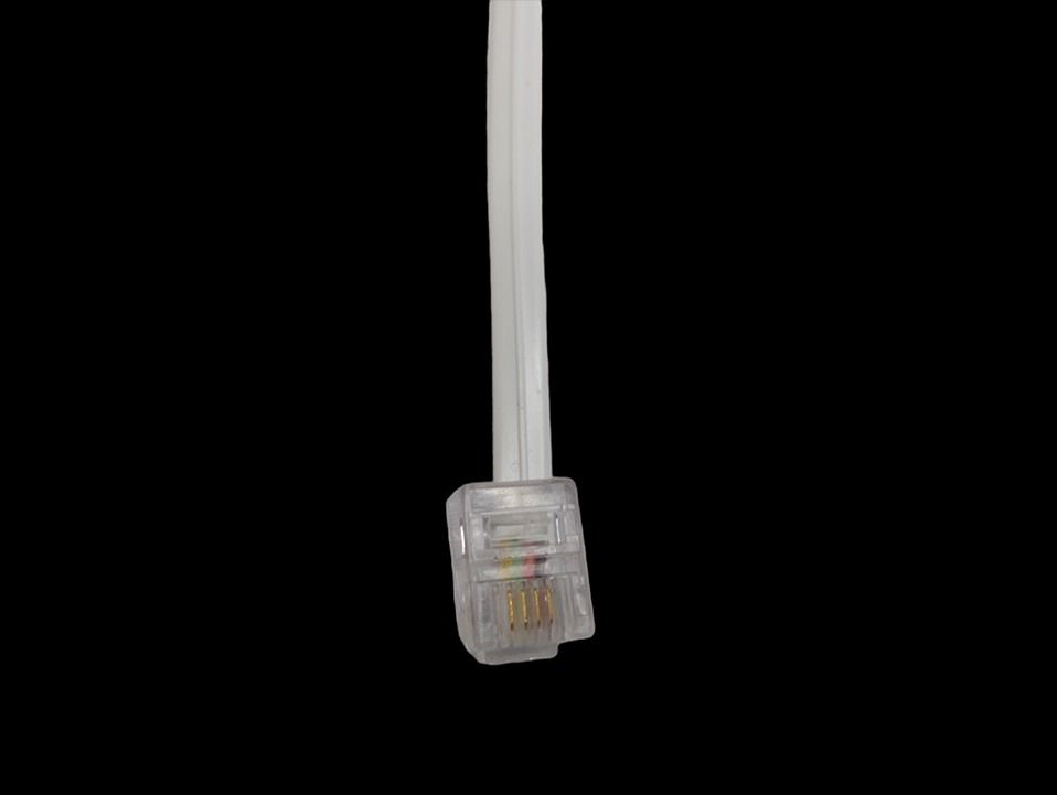 TELEPHONE LINE EXTENSION CORD with RJ11 4-PIN 6P4C MODULAR, BEST FOR ...