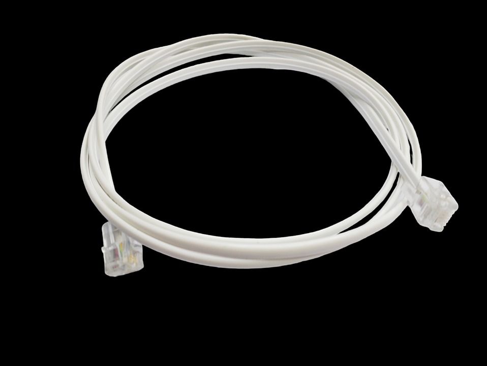 TELEPHONE LINE EXTENSION CORD with RJ11 4-PIN 6P4C MODULAR, BEST FOR ...
