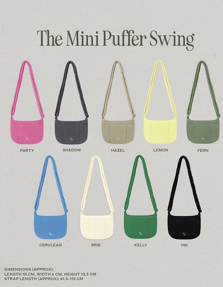 The Paper Bunny Mini Puffer Swing, Women's Fashion, Bags & Wallets ...