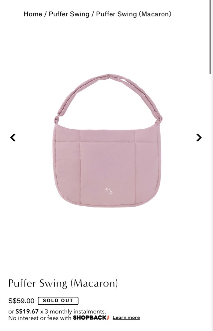 The Paper Bunny Puffer Swing Bag (Macaron, Hunter), Women's Fashion ...