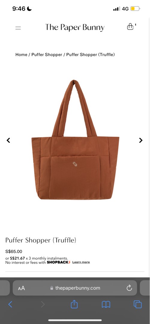The Paper Bunny Shopper Tote Bag in Truffle, Women's Fashion, Bags ...