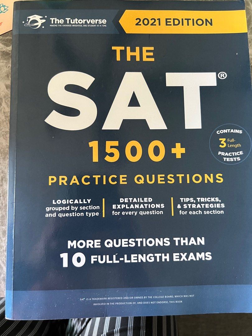 The SAT 1500+ practice questions, 興趣及遊戲, 書本 & 文具, 書本及雜誌 - 補充練習 - Carousell