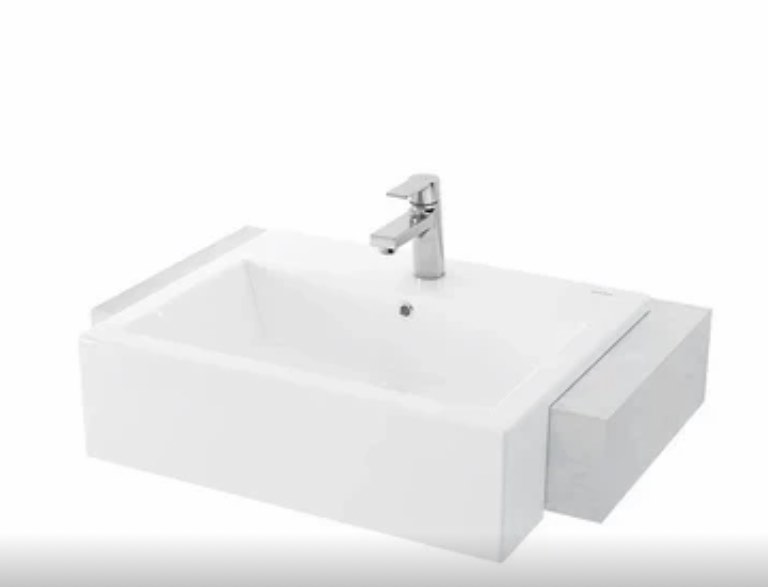 TOTO semi recessed basin, Furniture & Home Living, Bathroom & Kitchen ...