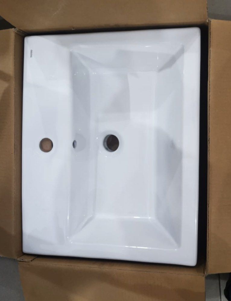 TOTO semi recessed basin, Furniture & Home Living, Bathroom & Kitchen Fixtures on Carousell
