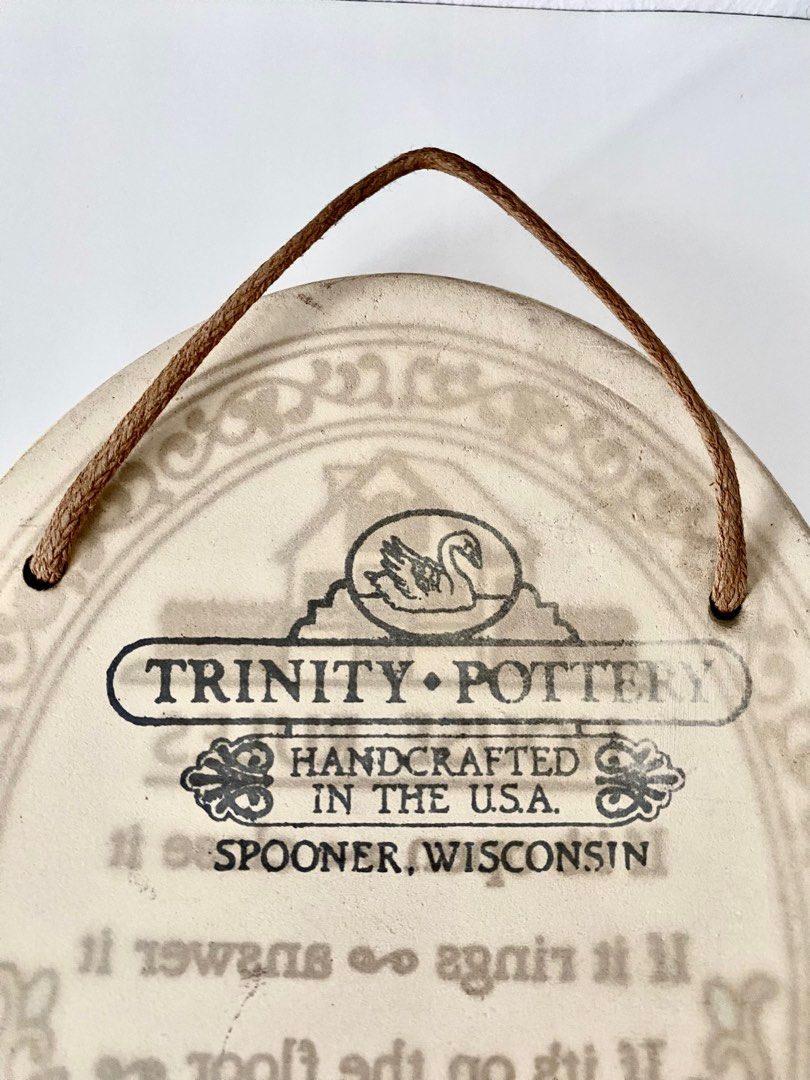 Trinity Pottery House Rules Plaque with Hanger, Furniture & Home Living ...