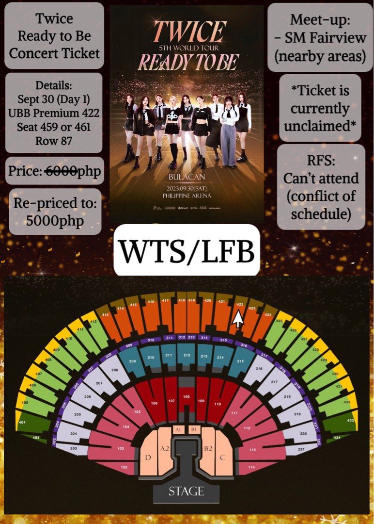 Twice RTB concert ticket, Tickets & Vouchers, Event Tickets on Carousell