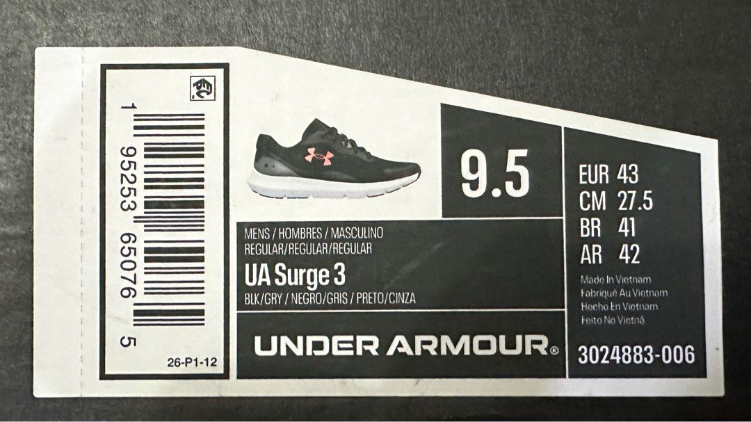 Under Armour Surge 3, Men's Fashion, Footwear, Sneakers on Carousell