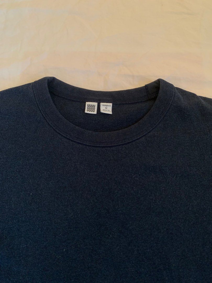 Uniqlo Navy Blue Shirt, Men's Fashion, Tops & Sets, Tshirts & Polo ...