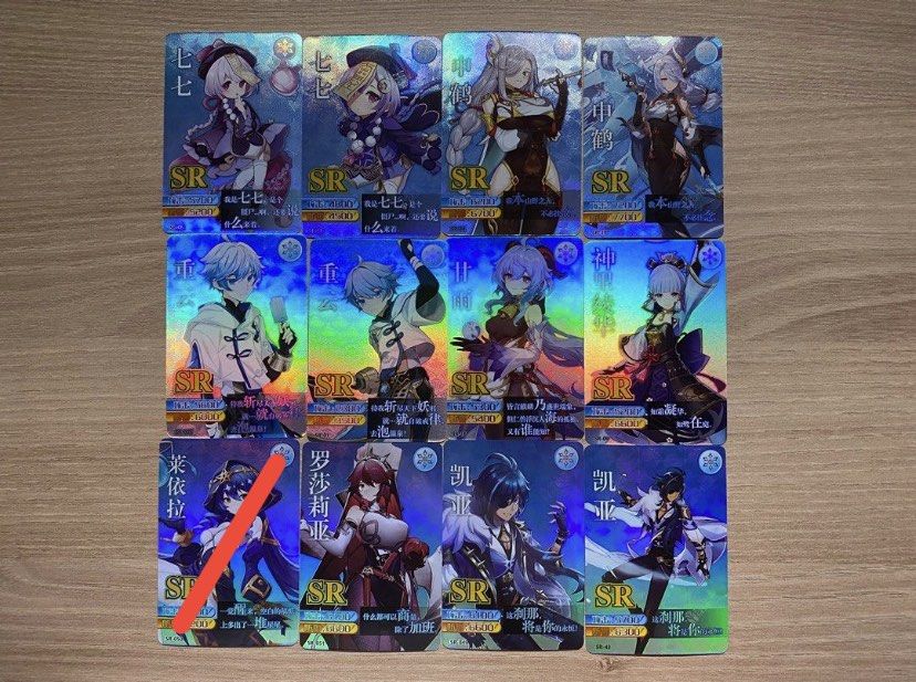 Unofficial SR rarity Genshin cards, Hobbies & Toys, Toys & Games on ...