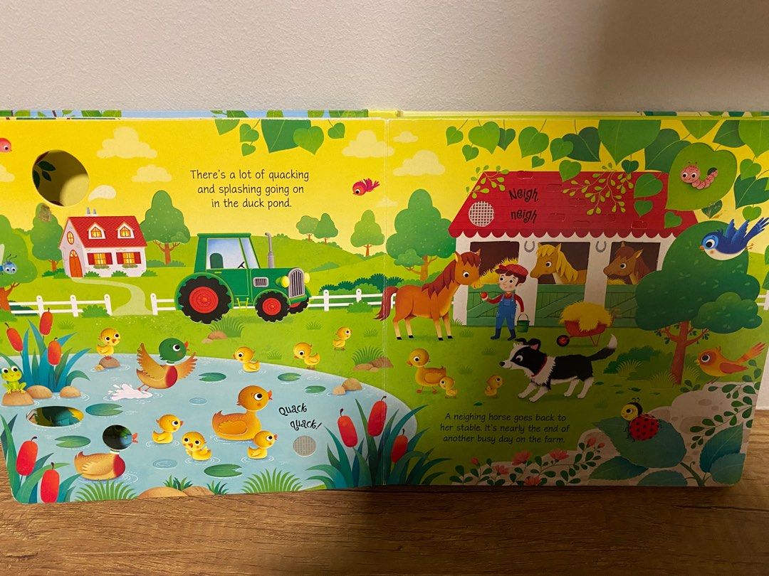 Usborne Farm Sounds Book, Hobbies & Toys, Books & Magazines, Children's ...