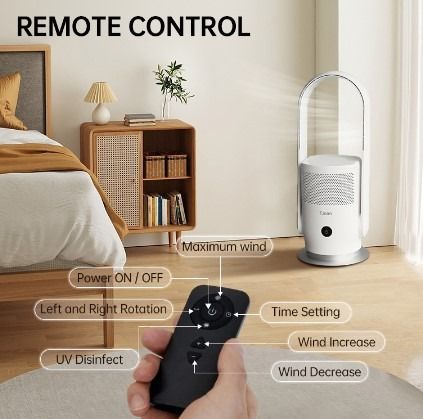 UV Sterilization Air Multiplier 2-in-1 Air Purifier Fan Bladeless Fan ...