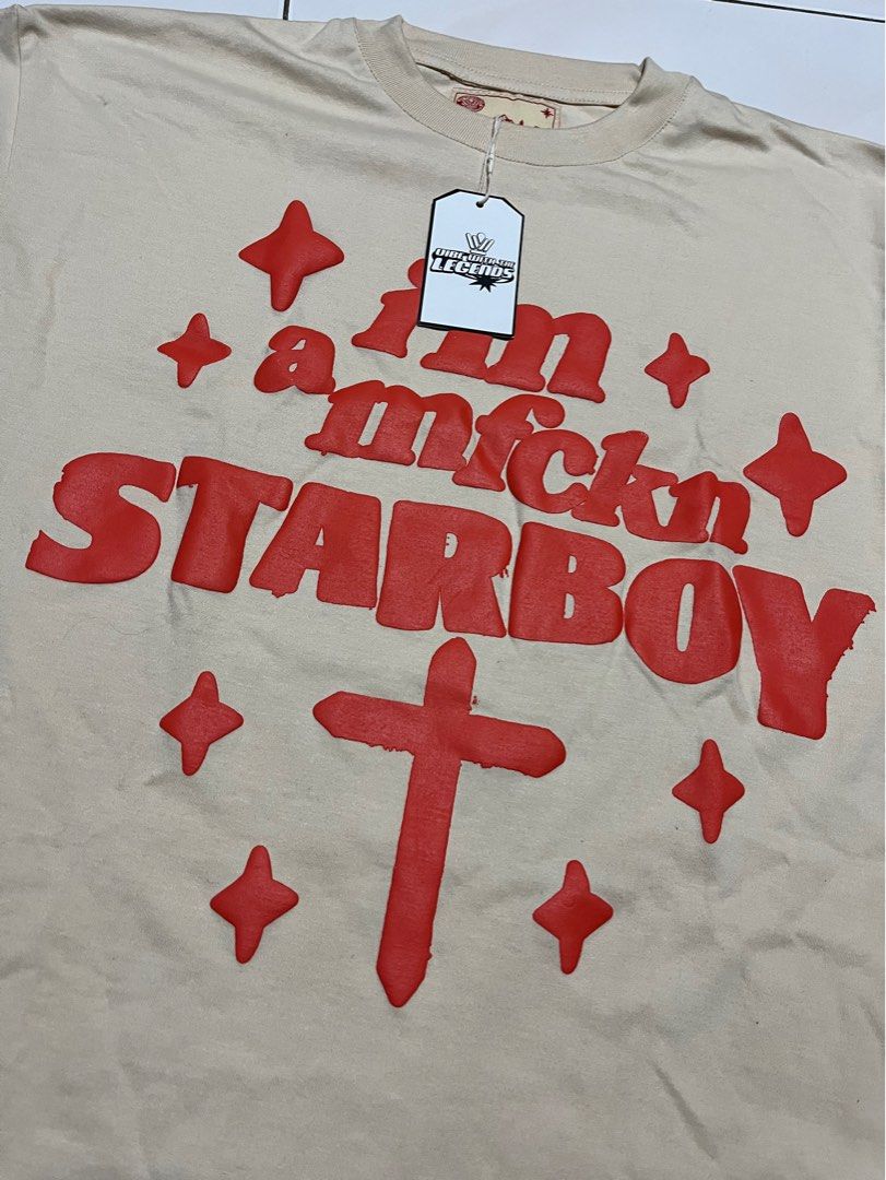 VIBE WITH THE LEGENDS The Weeknd Starboy (Boxy Fit), Men's Fashion ...