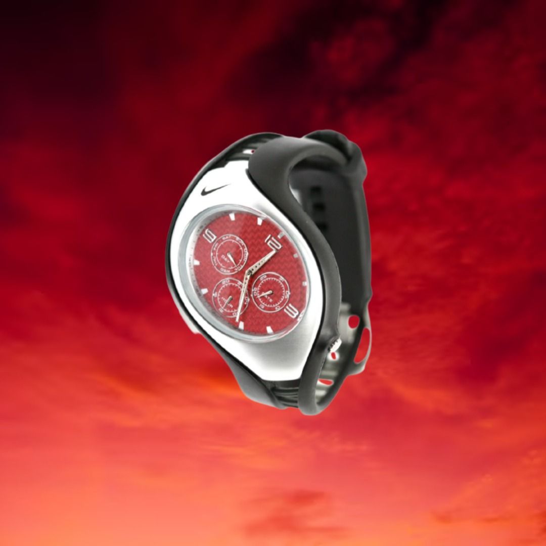 Vintage Nike Triax Watch Red Dial Analog, Luxury, Watches on Carousell
