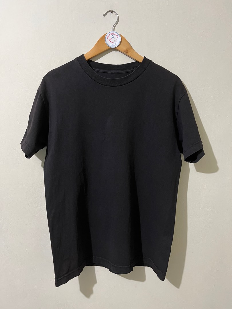 Vintage Plain Blank Black Tee, Men's Fashion, Tops & Sets, Tshirts ...