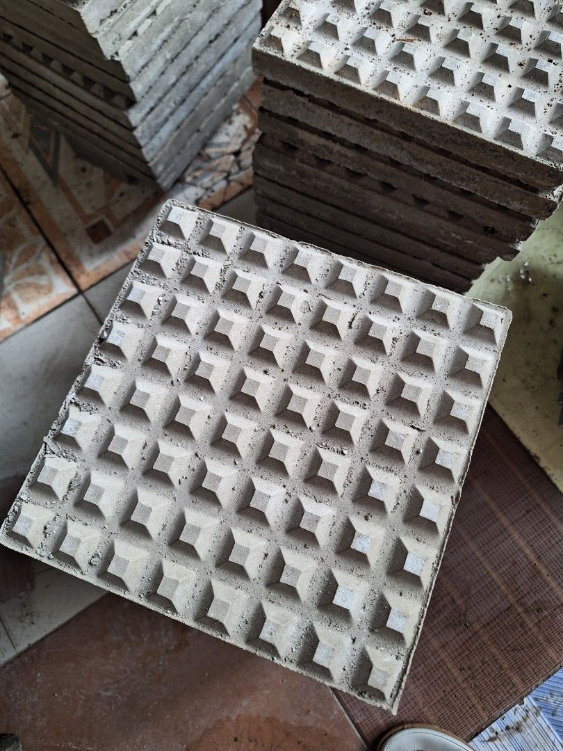 WAFFLE GRAY CONCRETE TILES, Commercial & Industrial, Construction ...