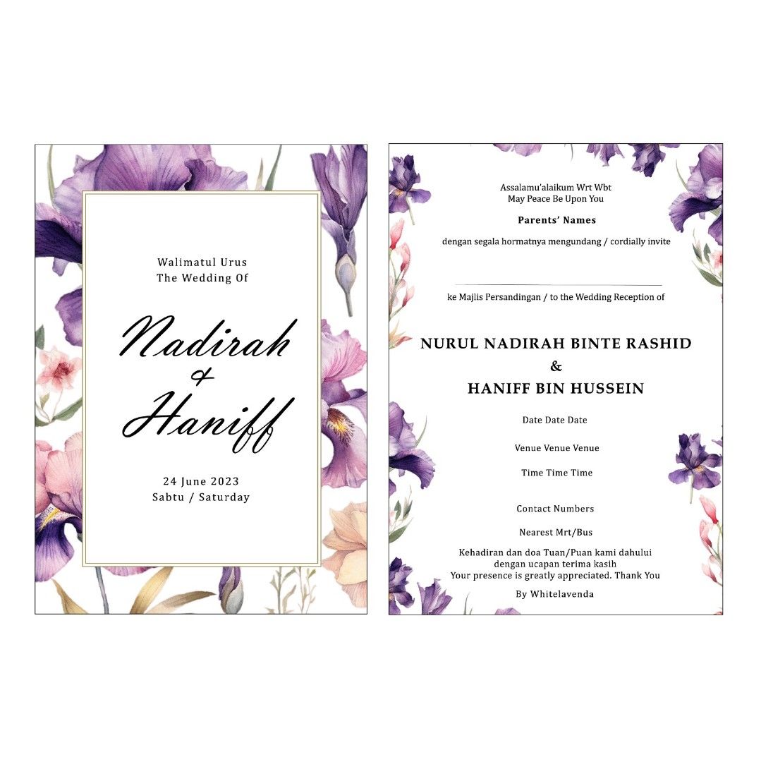 Wedding Invitation Card, Hobbies & Toys, Stationery & Craft, Other ...