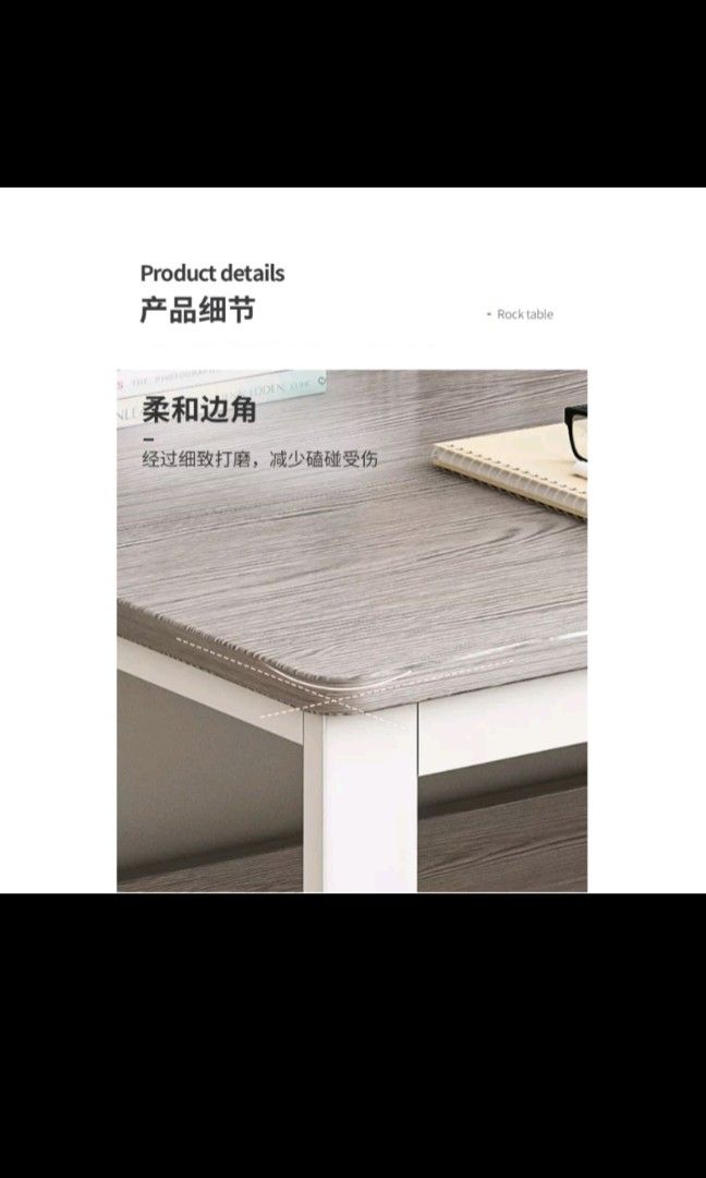 [WHITE] Office Table W/ inbuilt Drawers, Furniture & Home Living ...