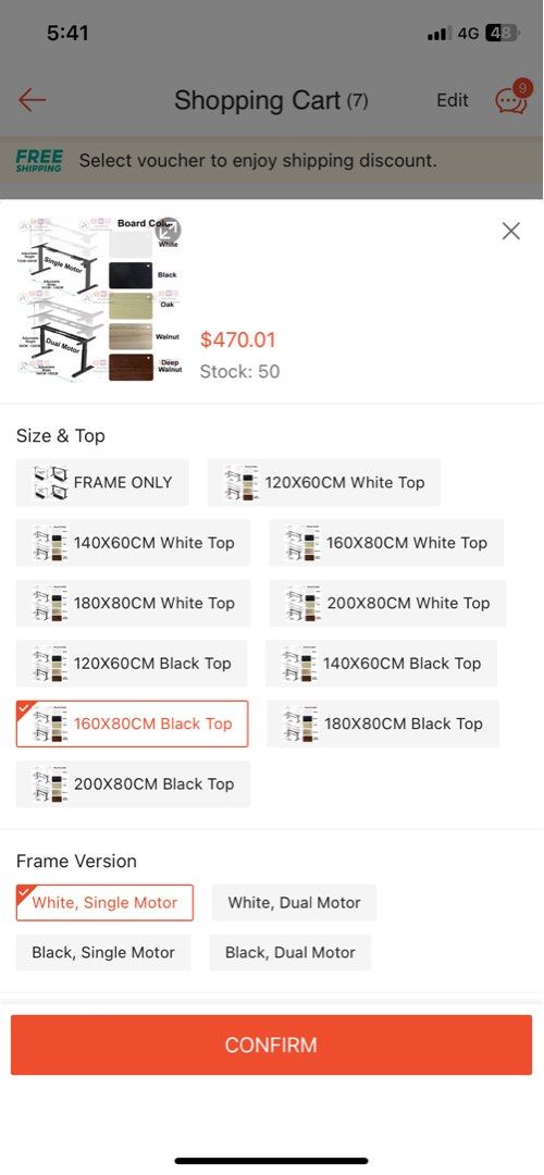 Working Desk with motorised adjustable height, Furniture & Home Living ...