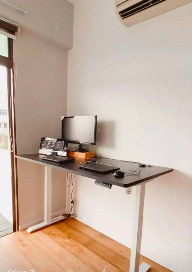 Working Desk with motorised adjustable height, Furniture & Home Living ...