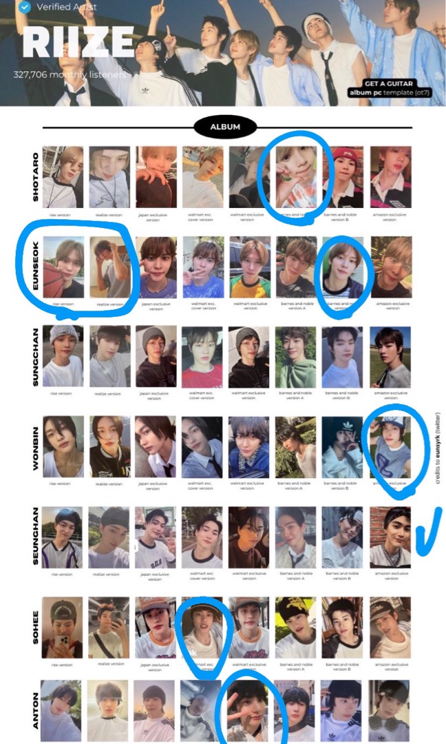 WTB/LF RIIZE PHOTOCARDS SOHEE SEUNGHAN SUNGCHAN SHOTARO WONBIN ANTON ...