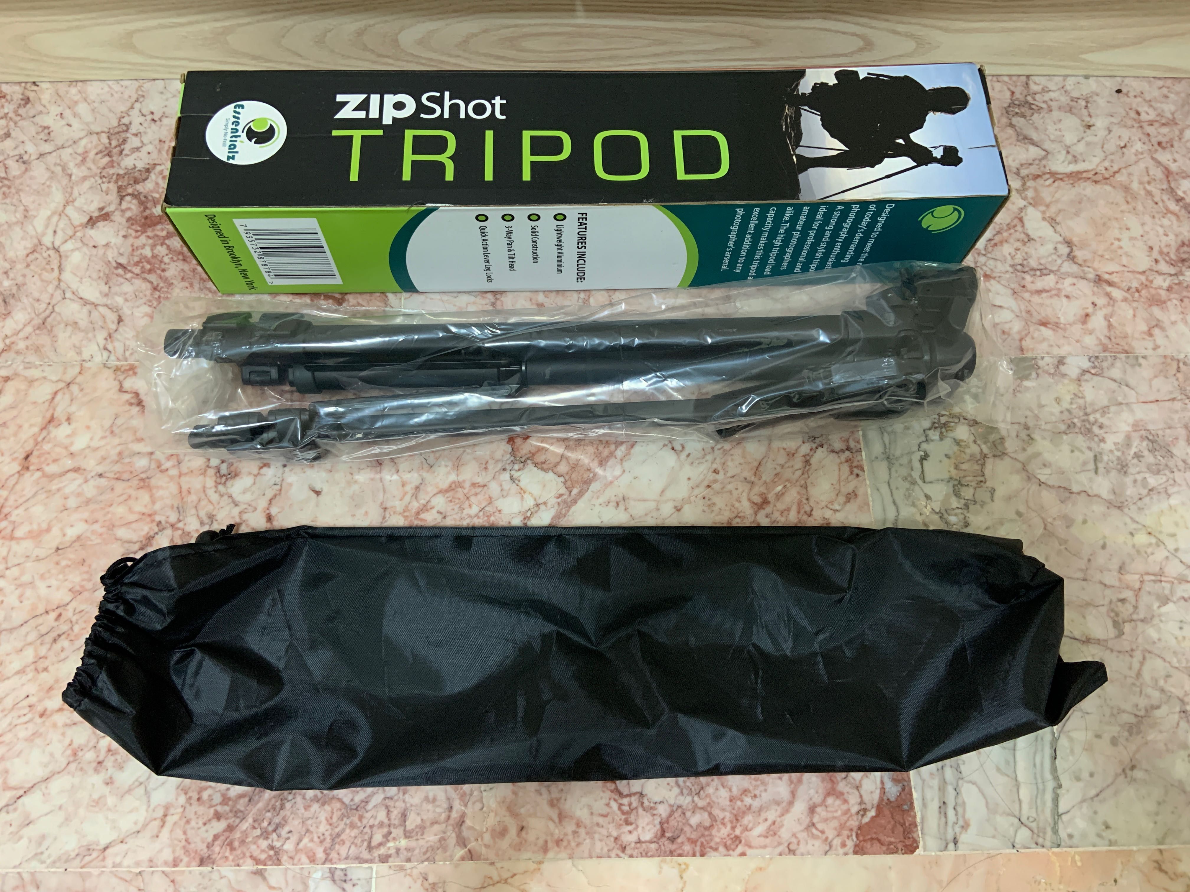 ZipShot Tripod Pro Aluminium 3-Way Pan & Tilt Head, Photography, Photography Accessories ...