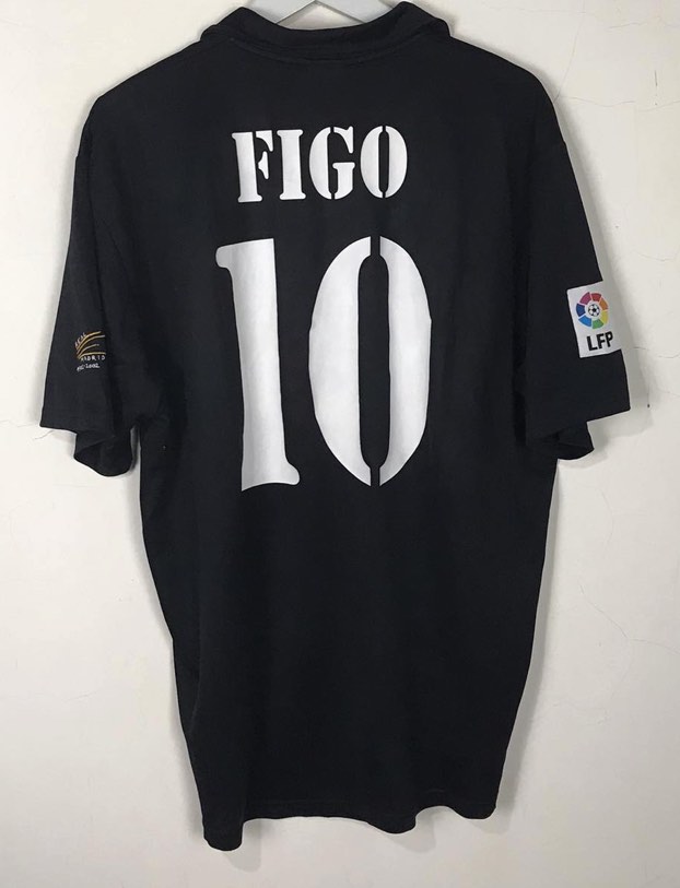 #10 Figo 2002-03 Real Madrid Away soccer/football jersey/kit rare/retro ...