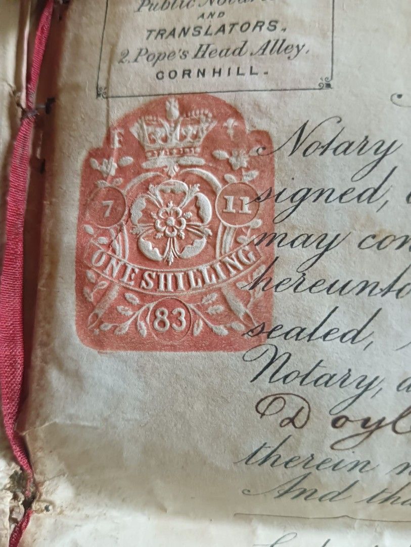 1884 British India & United Kingdom England Combo POA ( Power of ...