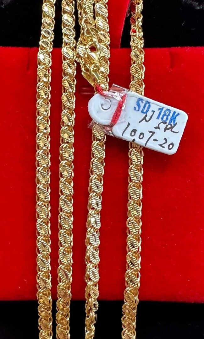 18K Saudi Gold Damascus necklace, Women's Fashion, Jewelry & Organizers ...