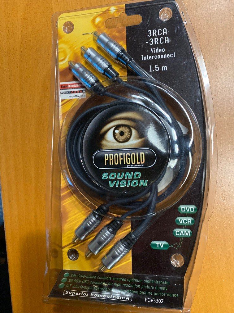 3 RCA TO 3 RCA CABLE 1.5m, Computers & Tech, Parts & Accessories ...