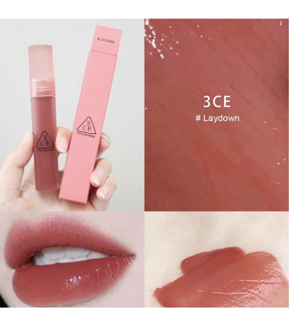 3ce blur water tint Lipstick shade laydown, Beauty & Personal Care ...