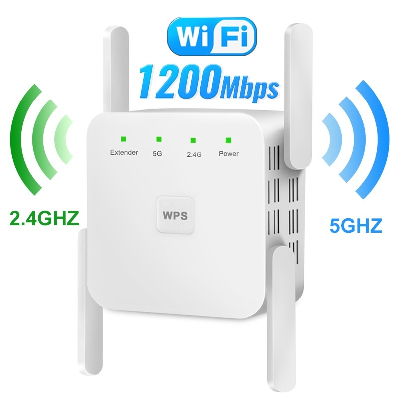 5Ghz Wireless WiFi Repeater 1200Mbps Router Wifi Booster 2.4G Wifi Long ...