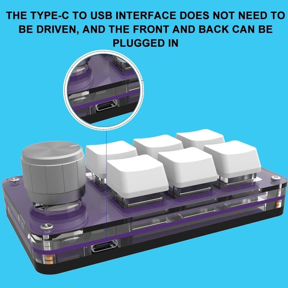 6 Keys Mini Keypad Programmable Mechanical Multi-functional Gaming ...