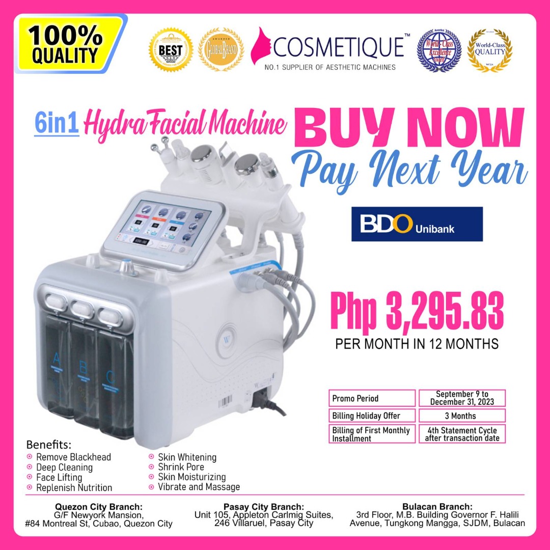 6in1 Hydra Facial Machine BDO Buy Now Pay Next Year Promo, Beauty ...