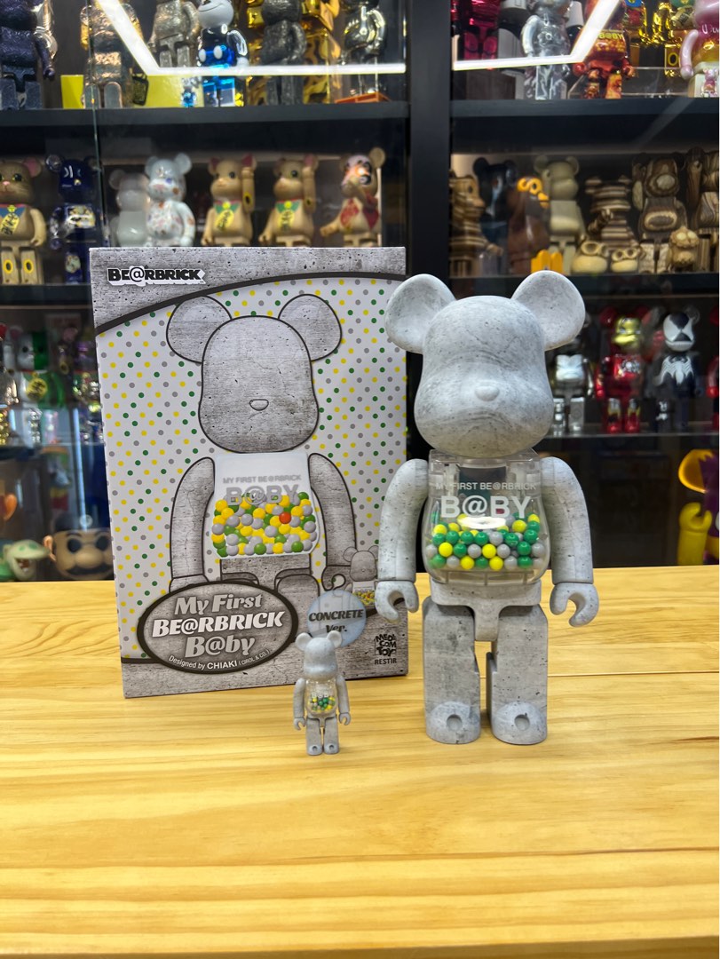現貨 100% & 400% Be@rbrick My First Baby “Concrete ” bearbrick, 興趣及遊戲, 玩具 ...