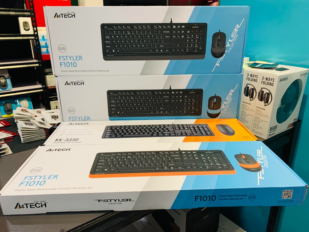 A4Tech Fstyler F1010 Keyboard Mouse Combo USB Blue, Computers & Tech, Parts & Accessories ...