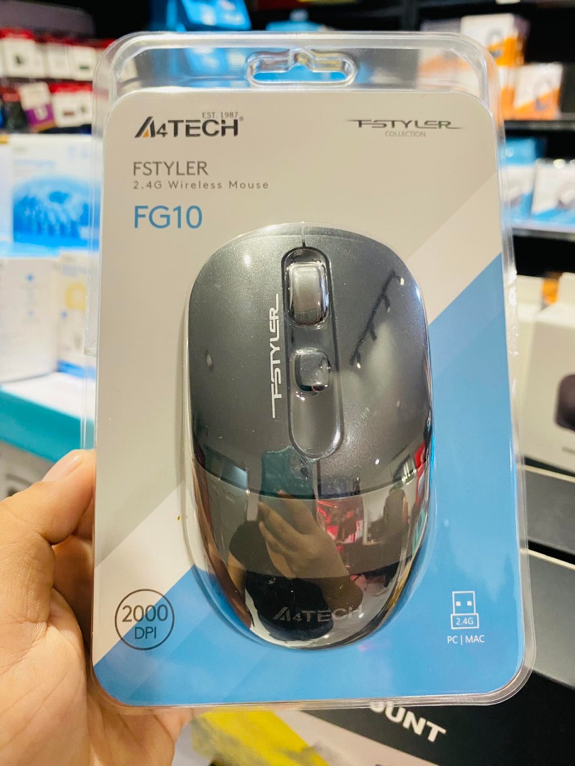 A4Tech Fstyler FG10 Wireless Mouse Grey, Computers & Tech, Parts ...