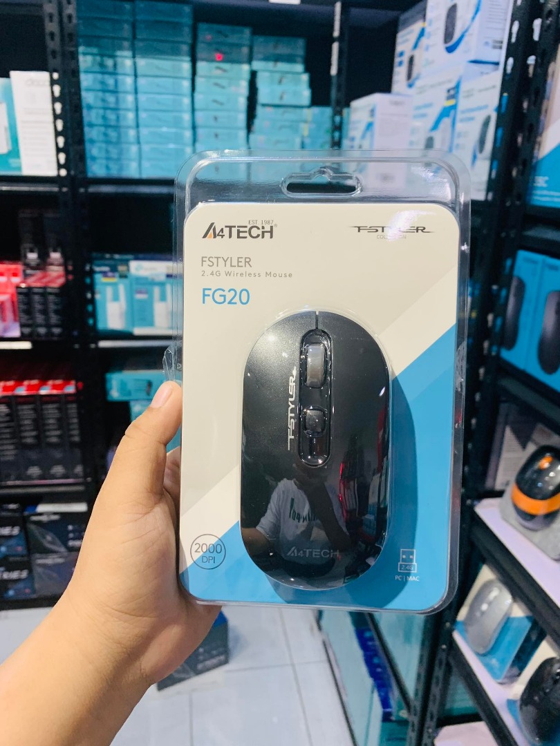 A4Tech Fstyler FG20 Wireless Mouse Grey, Computers & Tech, Parts ...