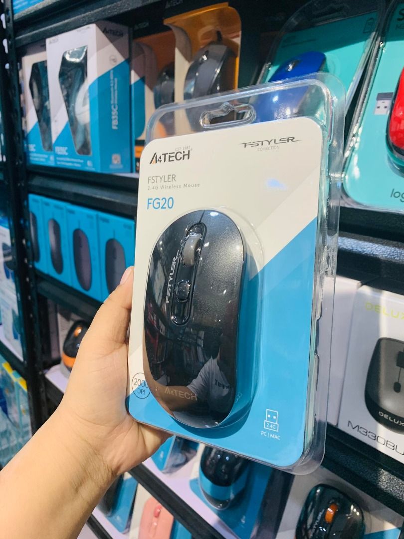 A4Tech Fstyler FG20 Wireless Mouse Grey, Computers & Tech, Parts ...