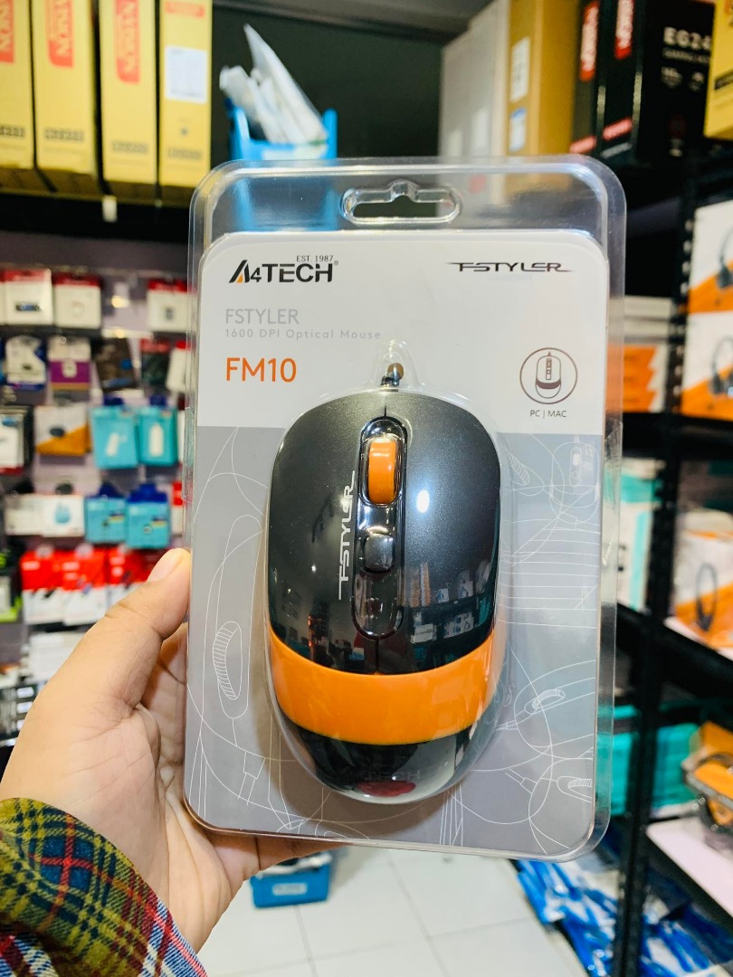 A4Tech Fstyler FM10 Wired Mouse USB Orange, Computers & Tech, Parts ...