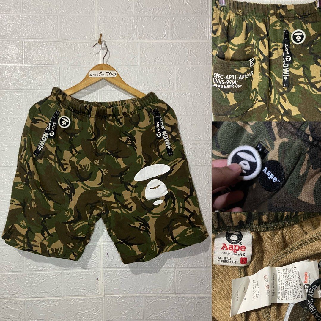AAPE CAMO SHORT, Men's Fashion, Bottoms, Shorts on Carousell