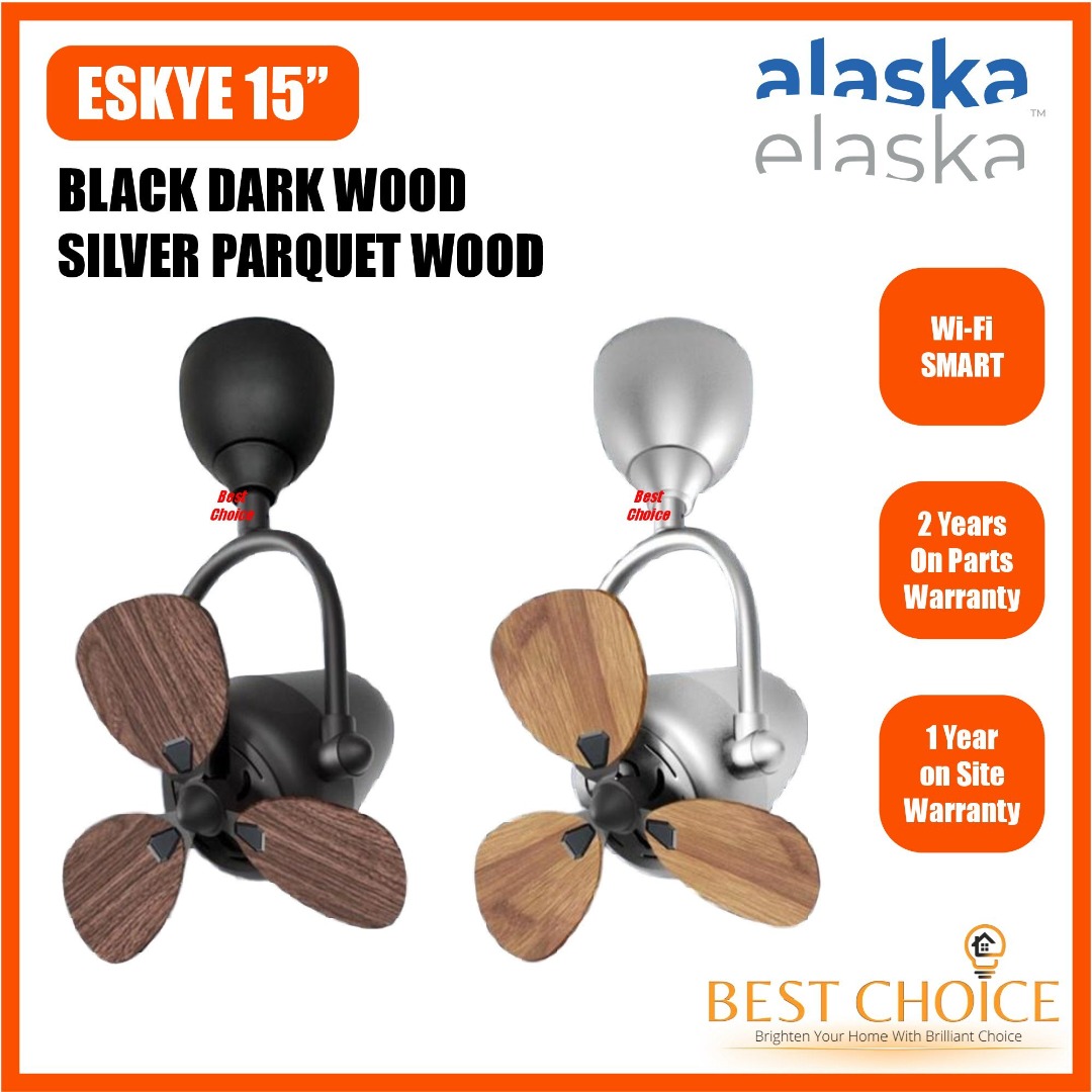 Alaska Eskye Smart Corner Fan 15inch +6-SPEED Remote + Smart Function --DC Motor strong Wind ...